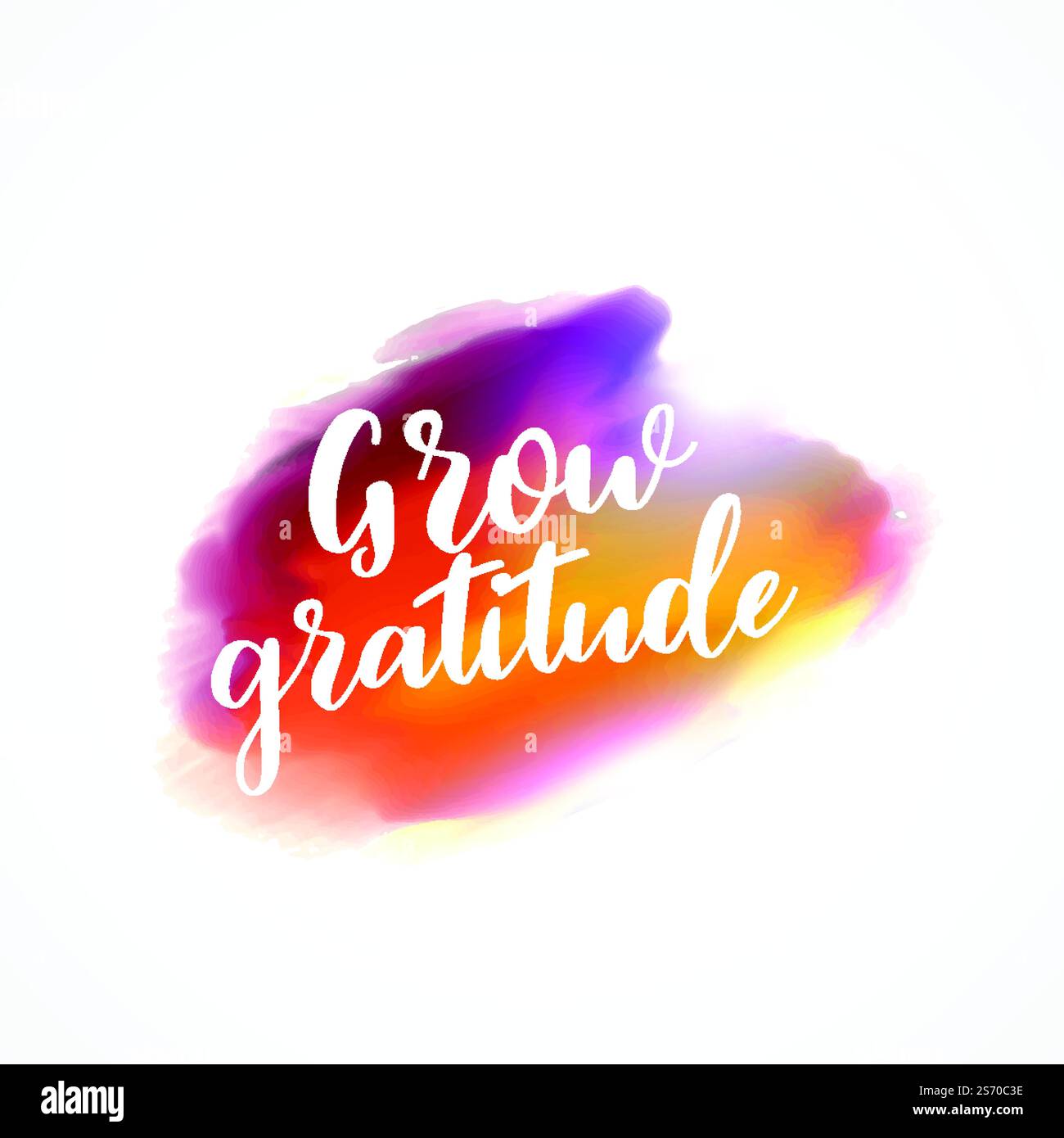watercolor stain with grow gratitude" message Stock Vector Image & Art - Alamy