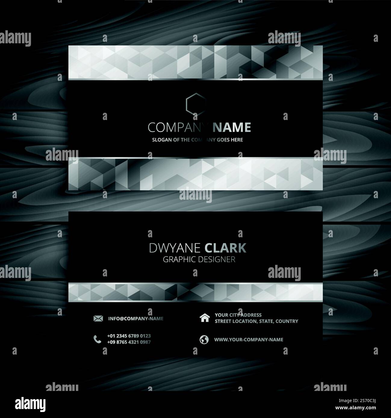 black and gray premium business card Stock Vector Image & Art - Alamy