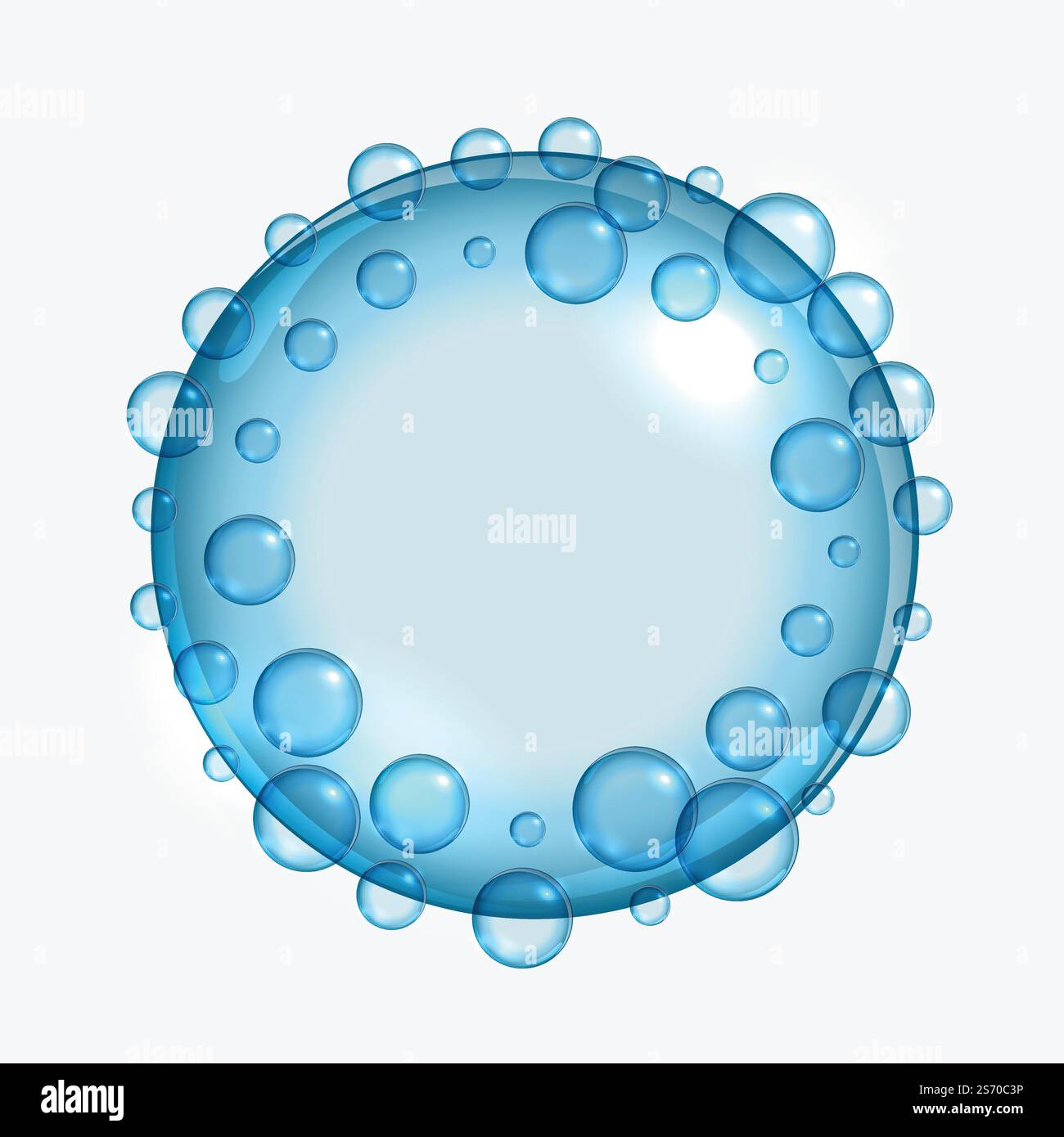 circular water bubbles frame background Stock Vector Image & Art - Alamy