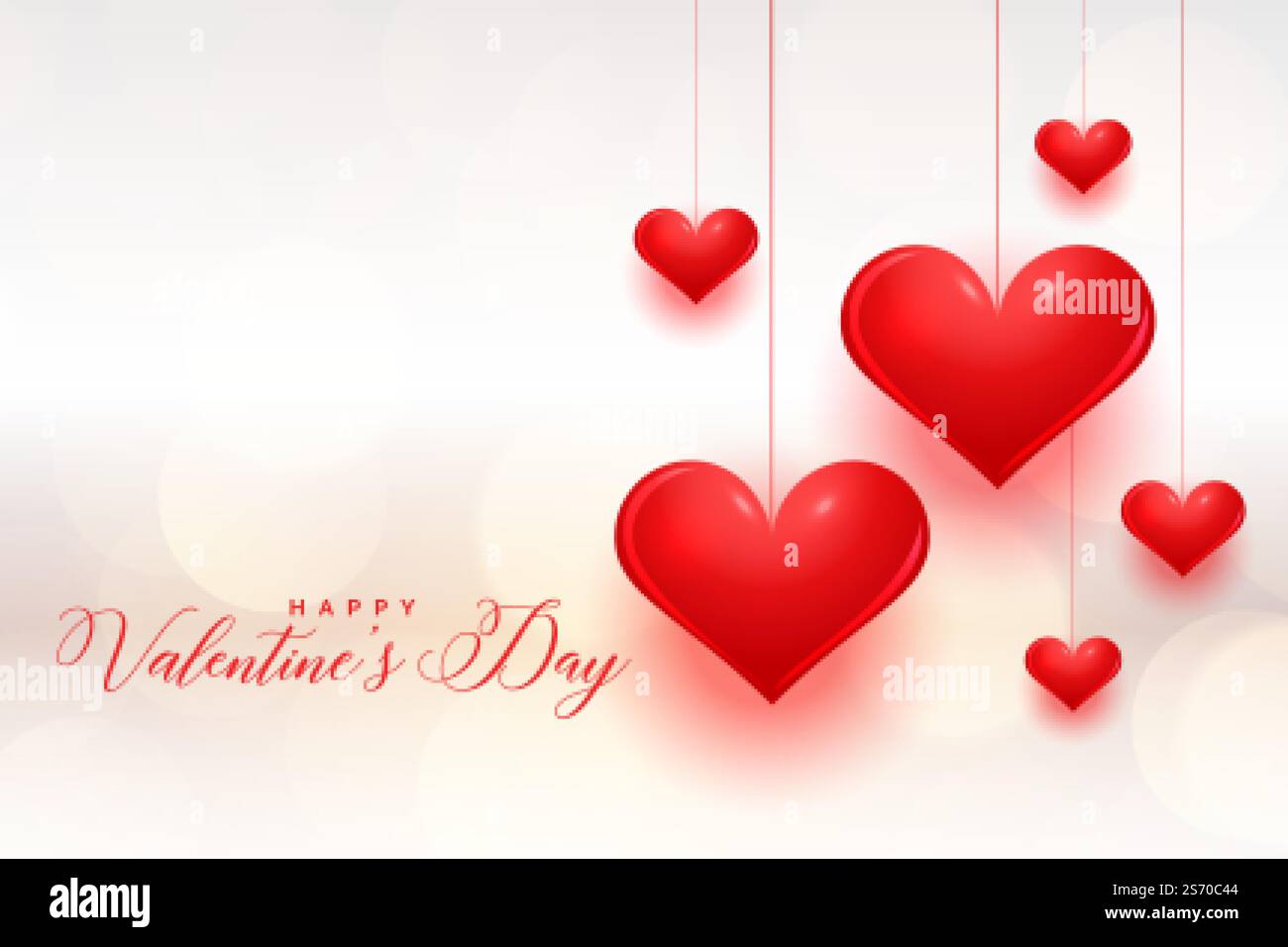 fantastic red hearts valentines day background design Stock Vector ...