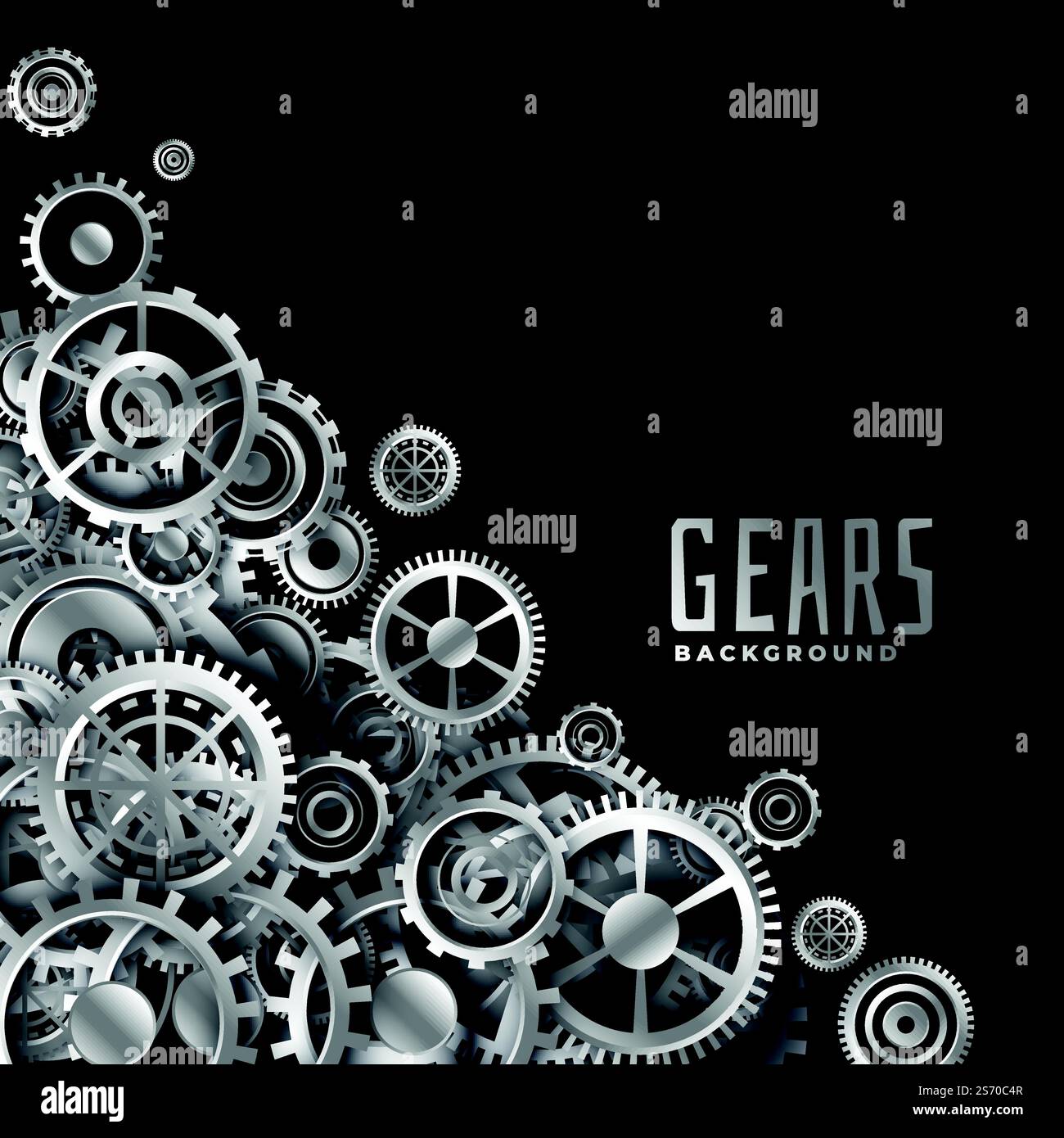 realistic 3d metallic gears background Stock Vector Image & Art - Alamy