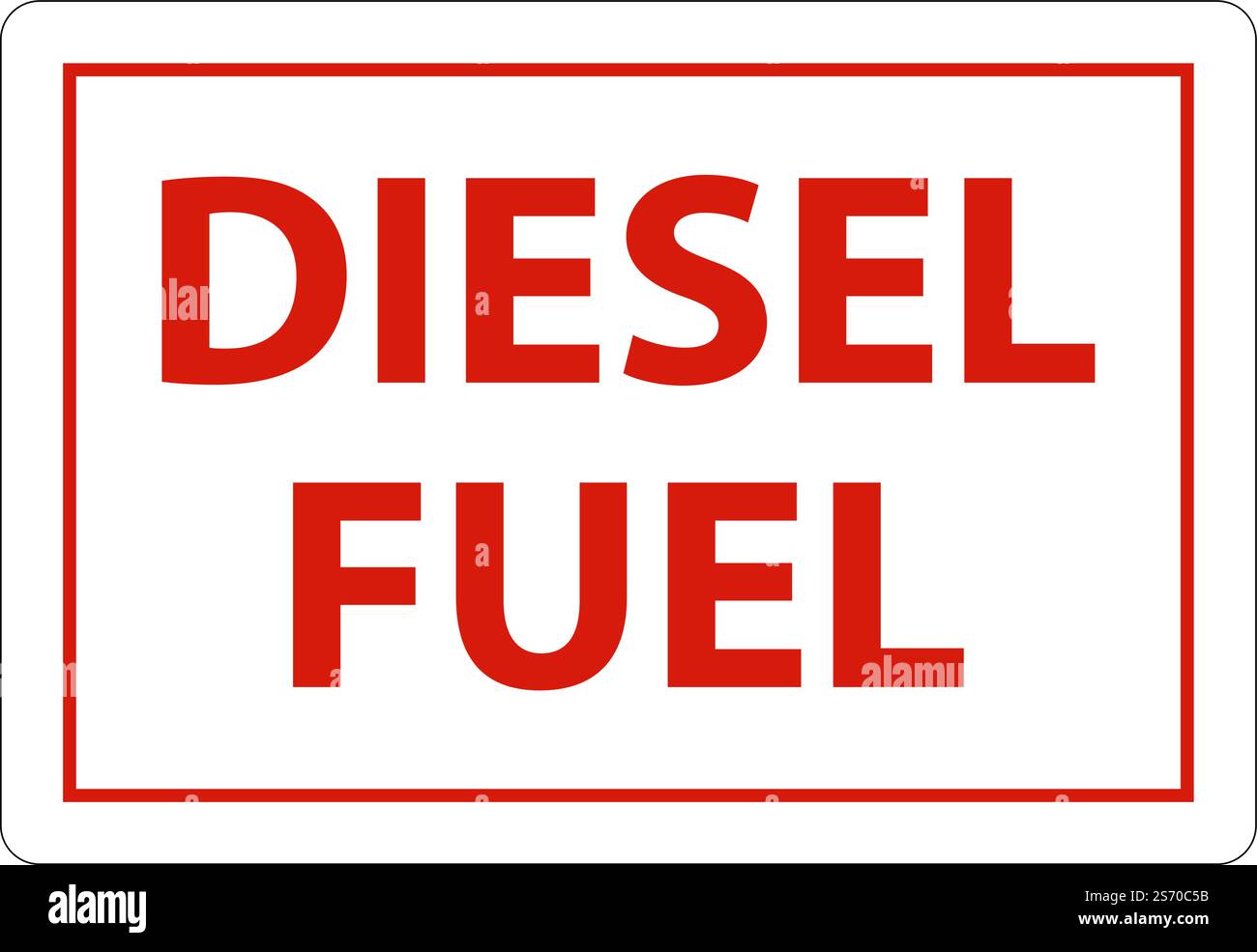 Danger Diesel Fuel Sign On White Background Stock Vector Image & Art ...