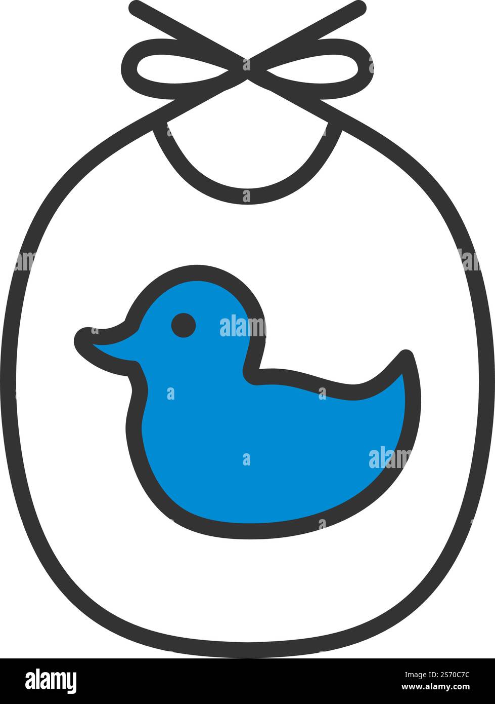 Bib Icon. Editable Bold Outline With Color Fill Design. Vector ...
