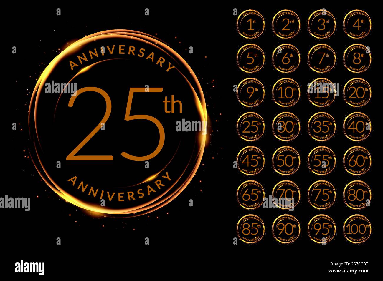 anniversary logotype design big set Stock Vector Image & Art - Alamy