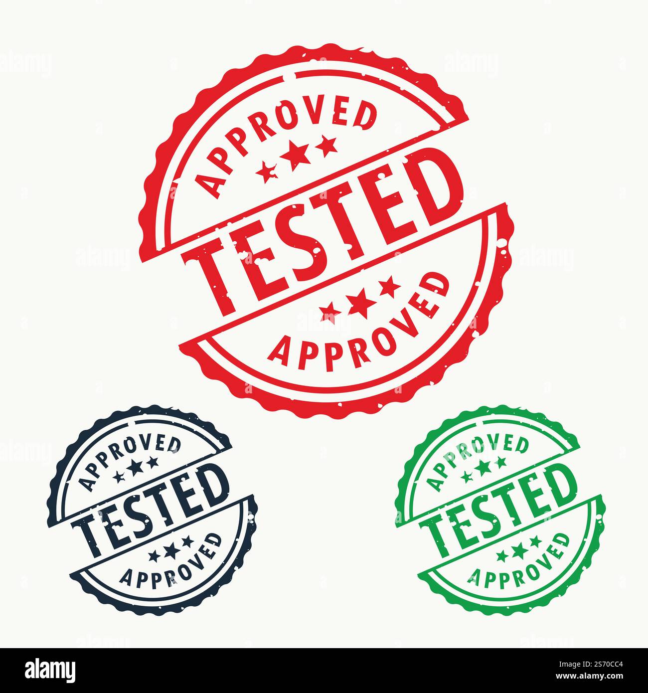 approved and tested stamp set Stock Vector Image & Art - Alamy