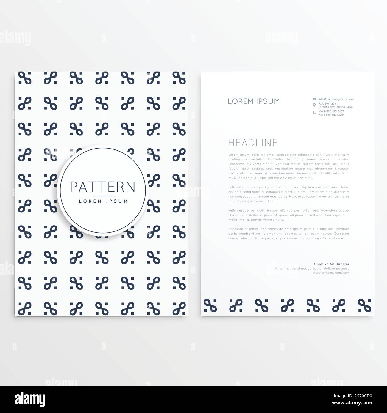 company letterhead design with clean pattern Stock Vector Image & Art ...