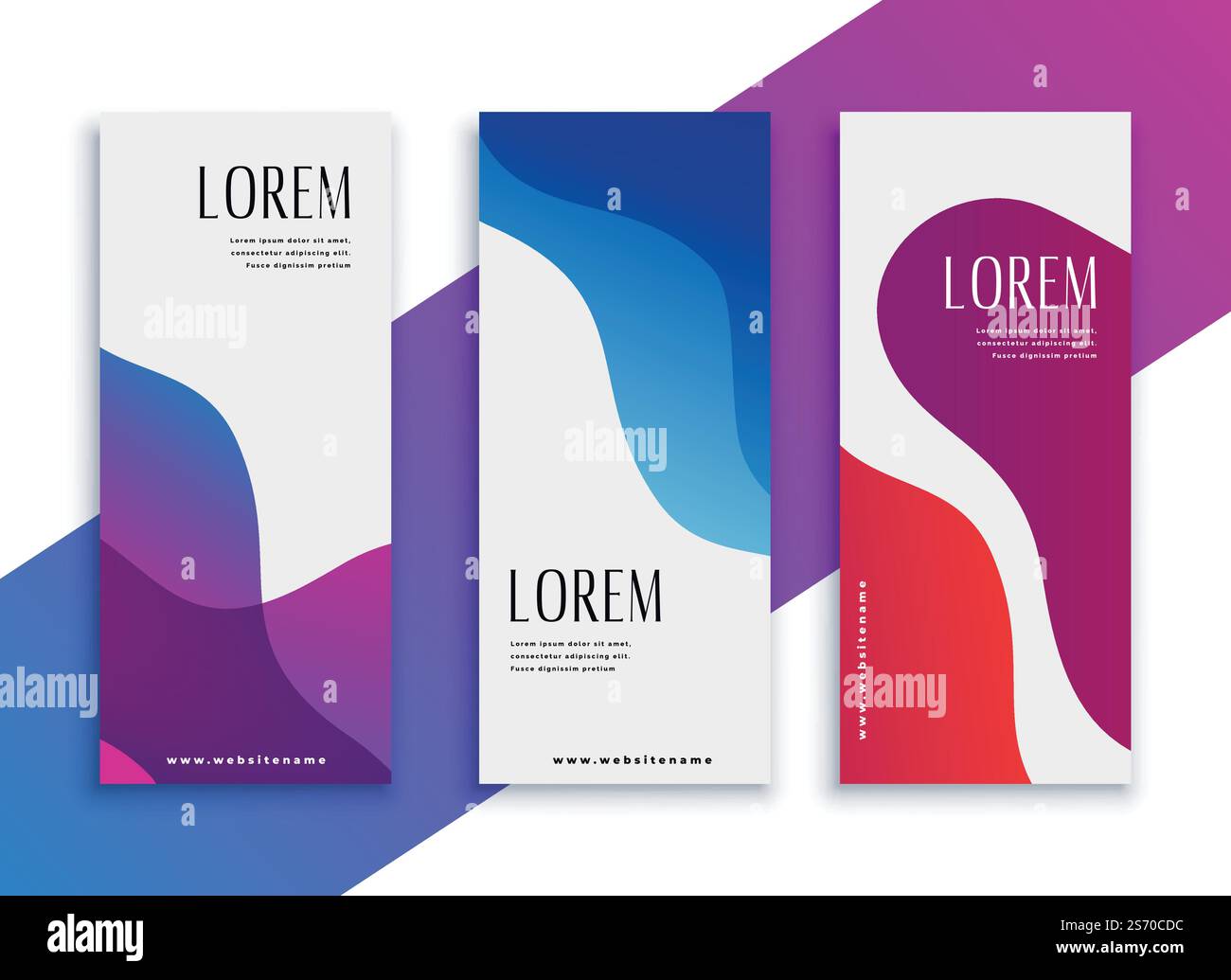 abstract colorful curve shape banners set Stock Vector Image & Art - Alamy