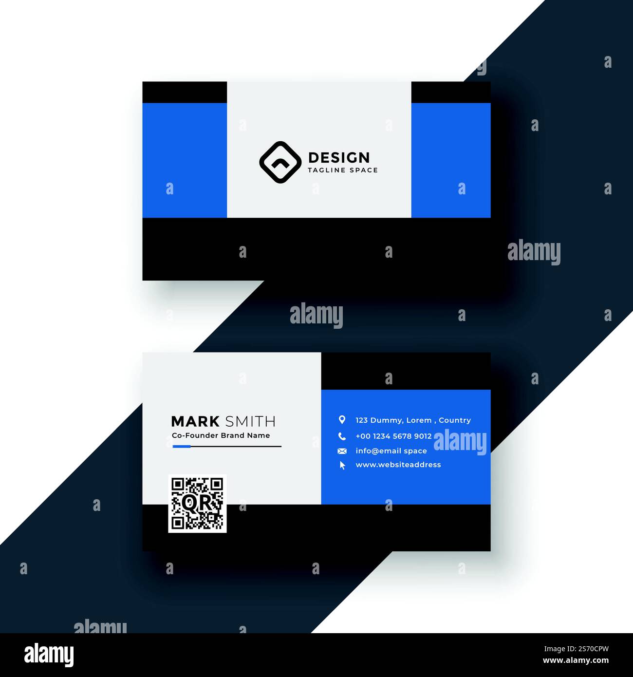 modern blue business card design Stock Vector Image & Art - Alamy