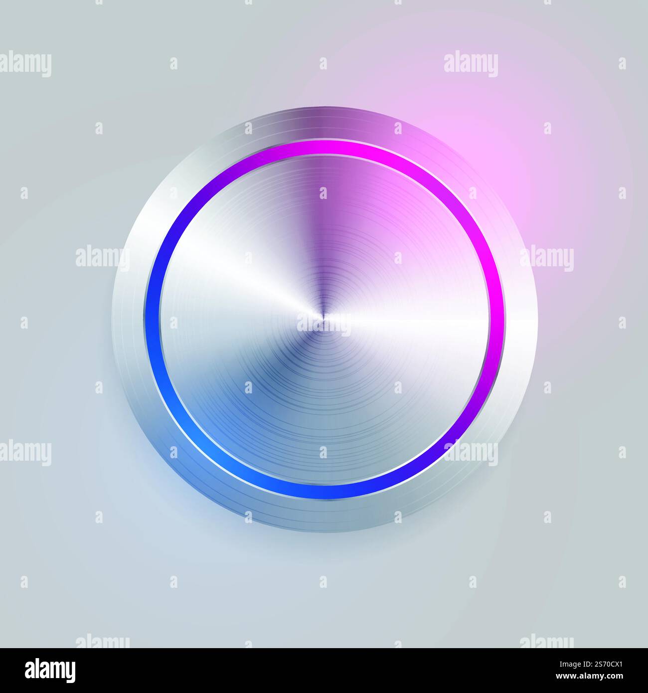 realistic 3d brushed metal circular button Stock Vector Image & Art - Alamy
