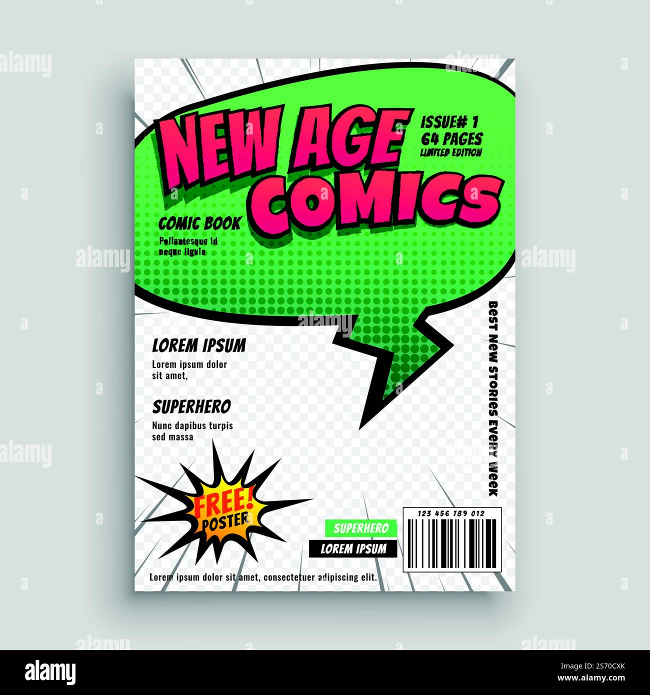 comic book page cover template design Stock Vector Image & Art - Alamy