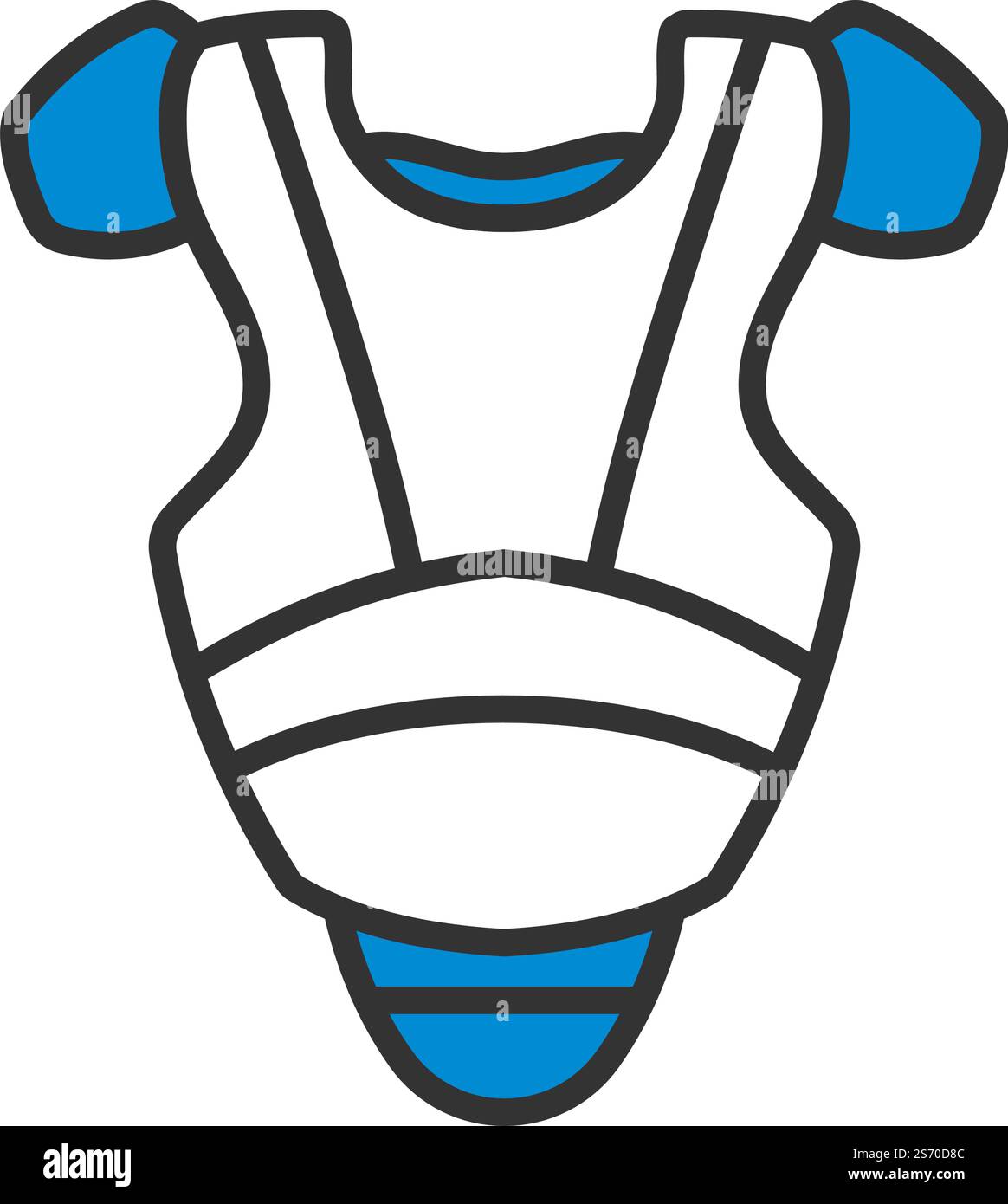 Baseball Chest Protector Icon. Editable Bold Outline With Color Fill ...