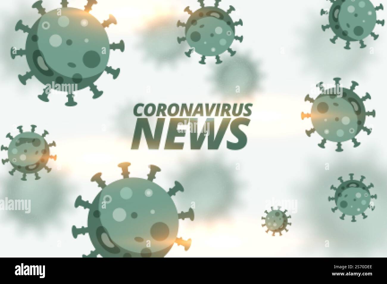 coronavirus news background with floating virus cells Stock Vector ...