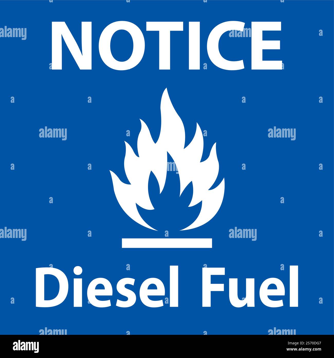 Notice Diesel Fuel Sign On White Background Stock Vector Image & Art ...