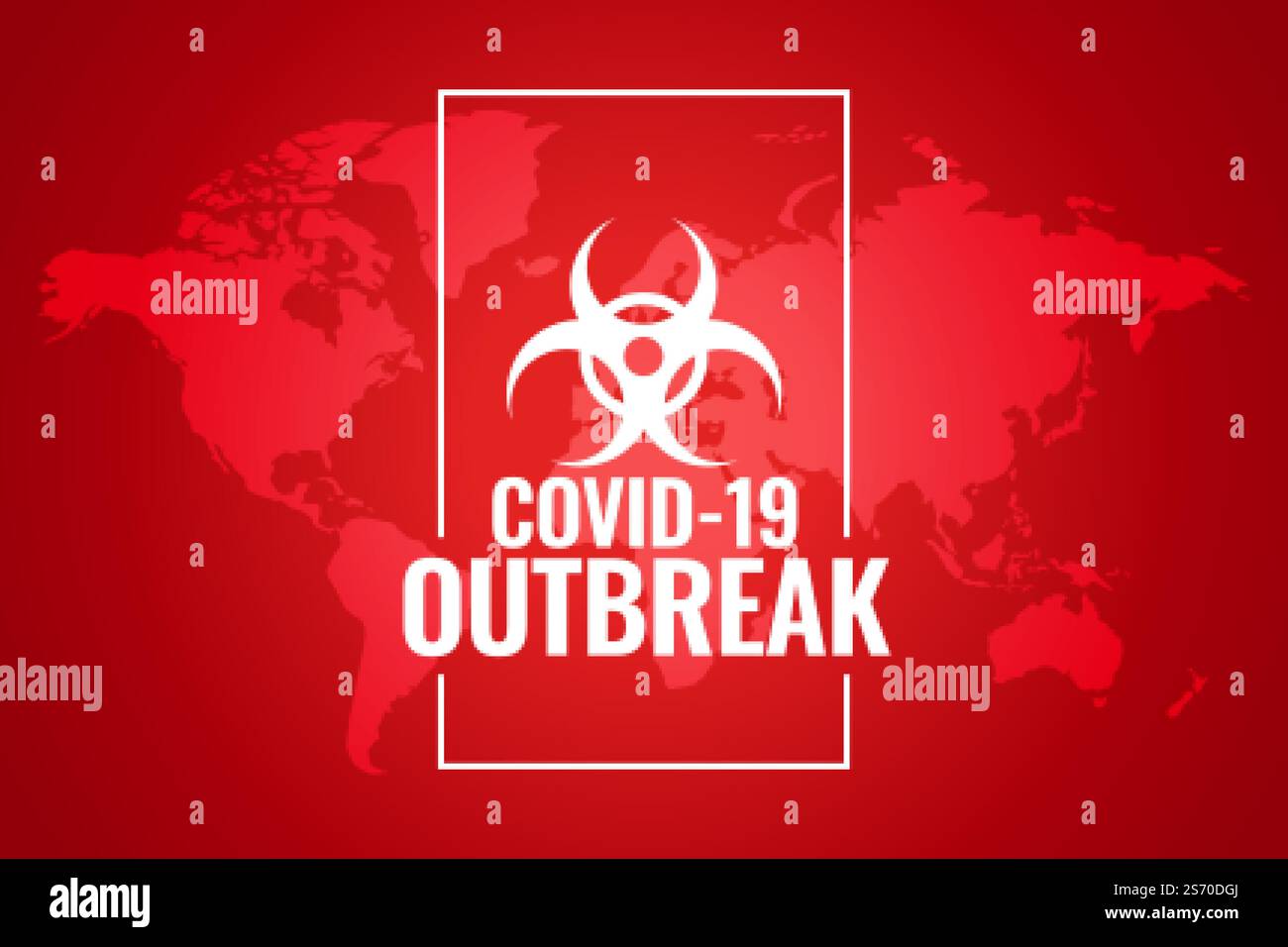 global novel corobavirus outbreak red background design Stock Vector ...