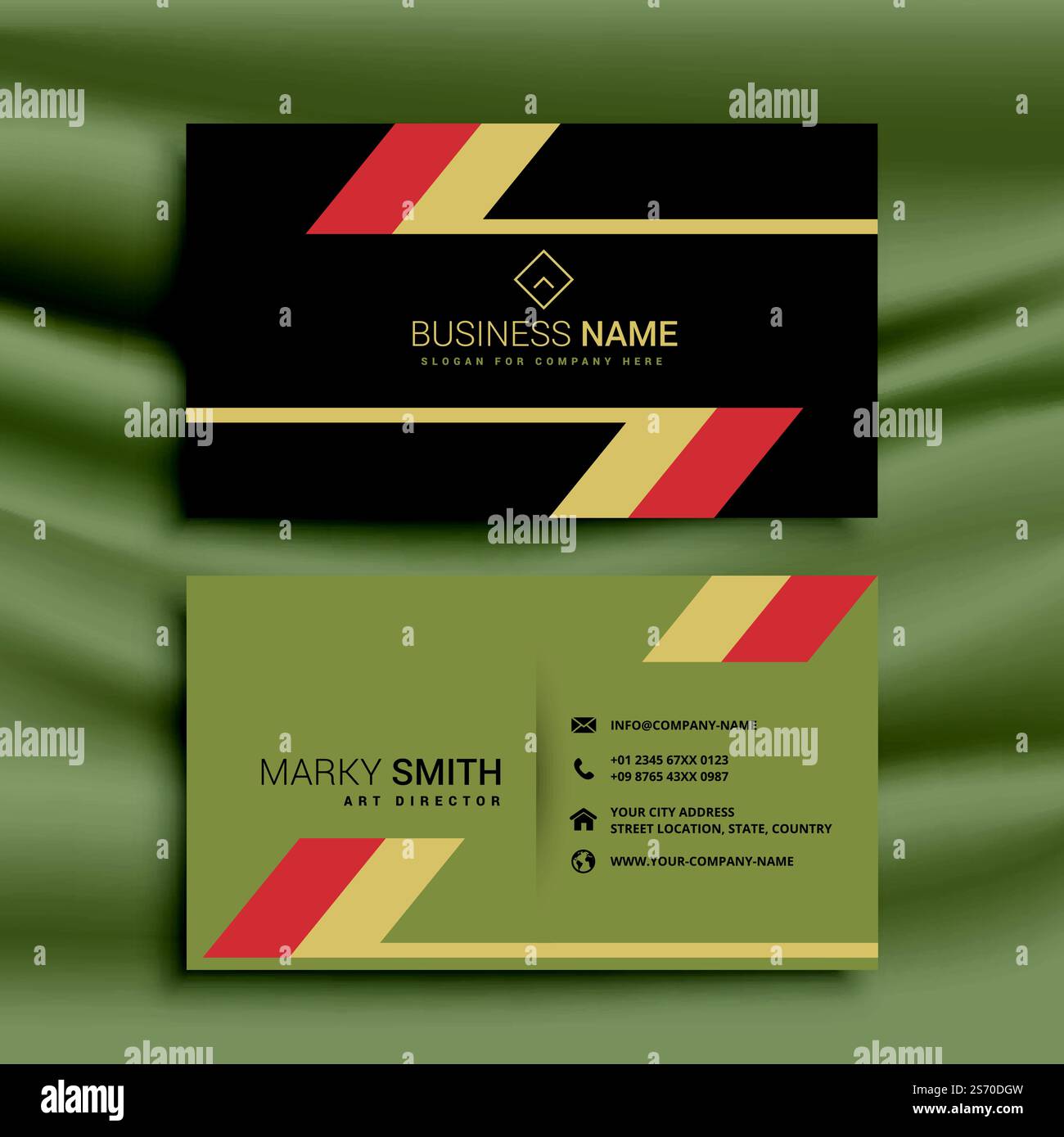 old theme business card design in retro style Stock Vector Image & Art ...