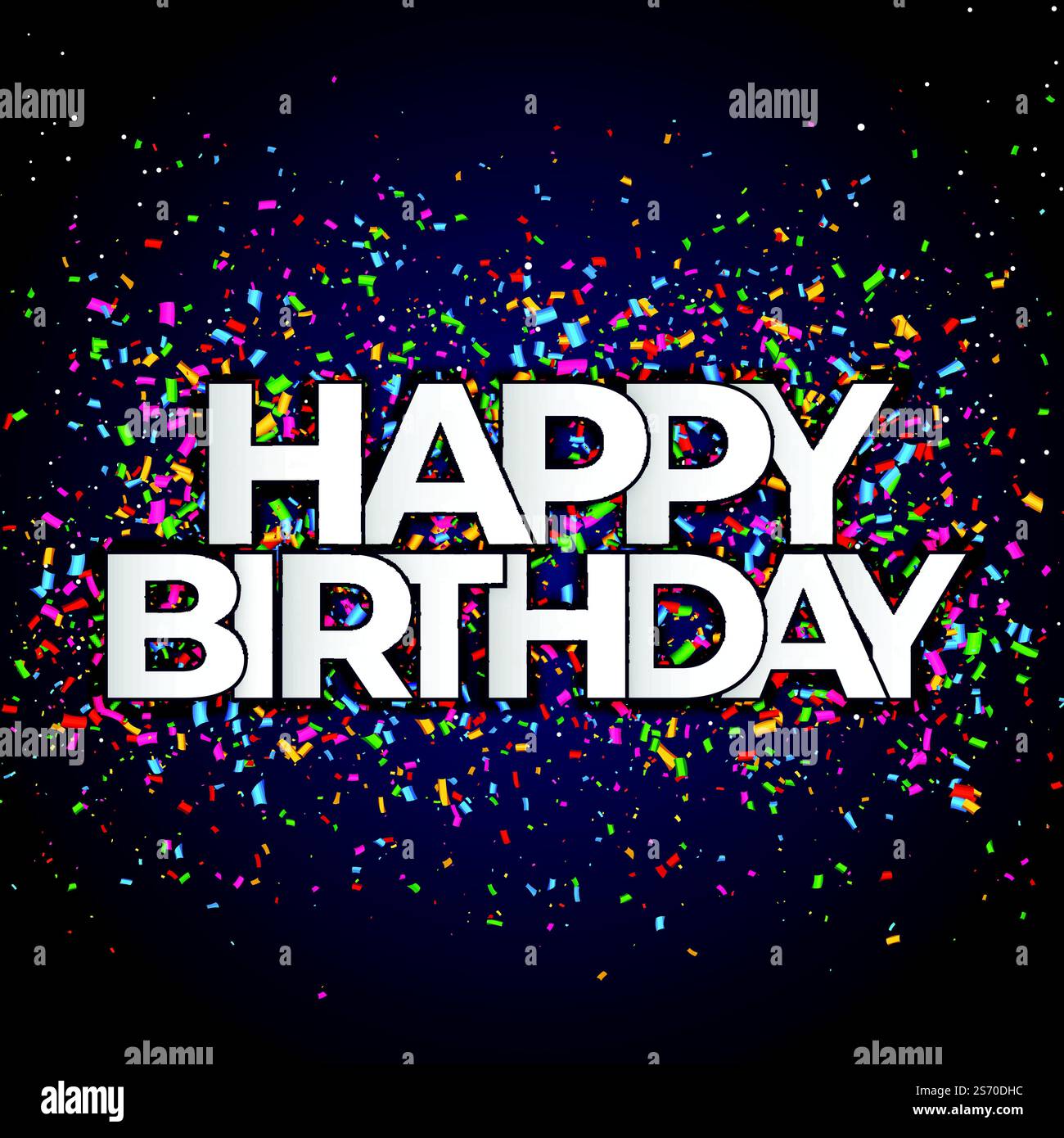 happy birthday banner with confetti Stock Vector Image & Art - Alamy
