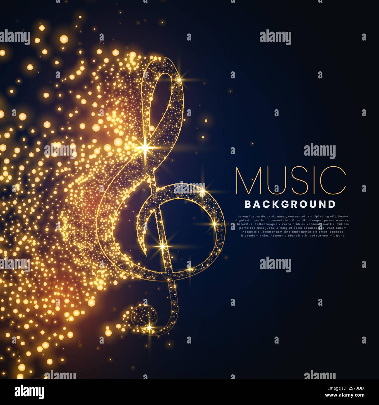 music note made with glowing particles background design Stock Vector ...