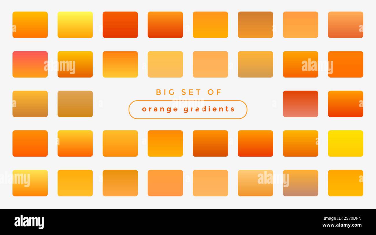 set of bright orange and yellow gradients Stock Vector Image & Art - Alamy