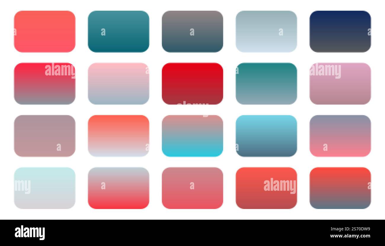 set of red and pink gradient shades combination Stock Vector Image ...