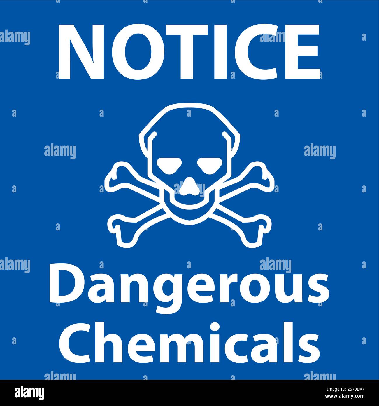 Notice Dangerous Chemicalsl Sign On White Background Stock Vector Image ...