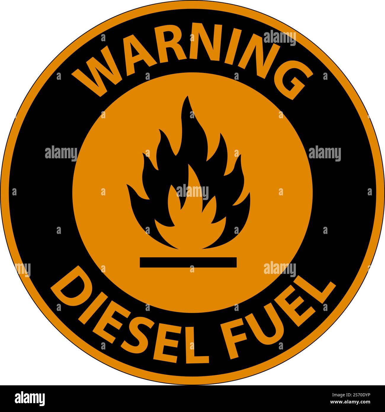 Warning Diesel Fuel Sign On White Background Stock Vector Image & Art ...
