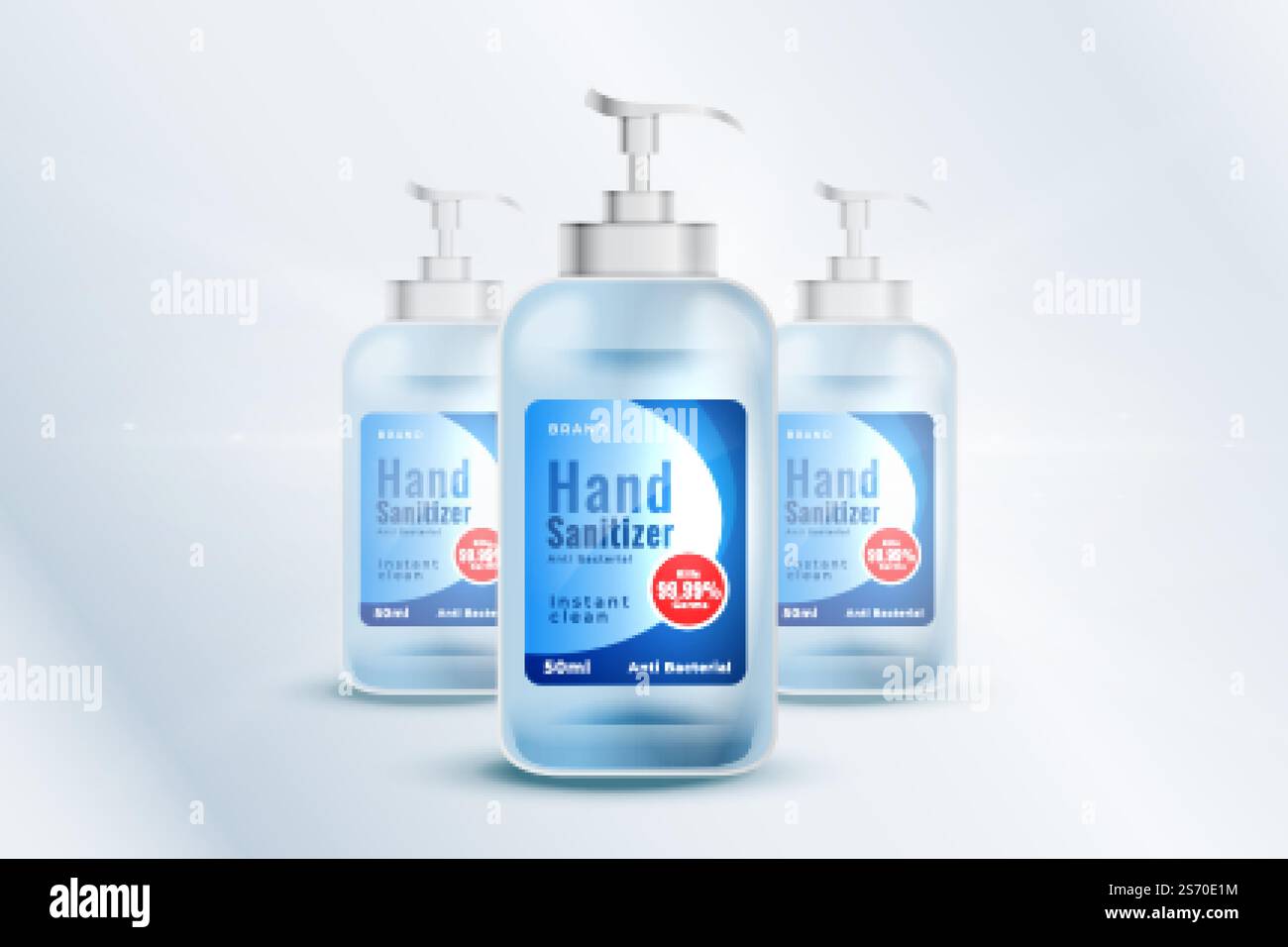 hand sanitizer bottle container mockup template in realistic style ...