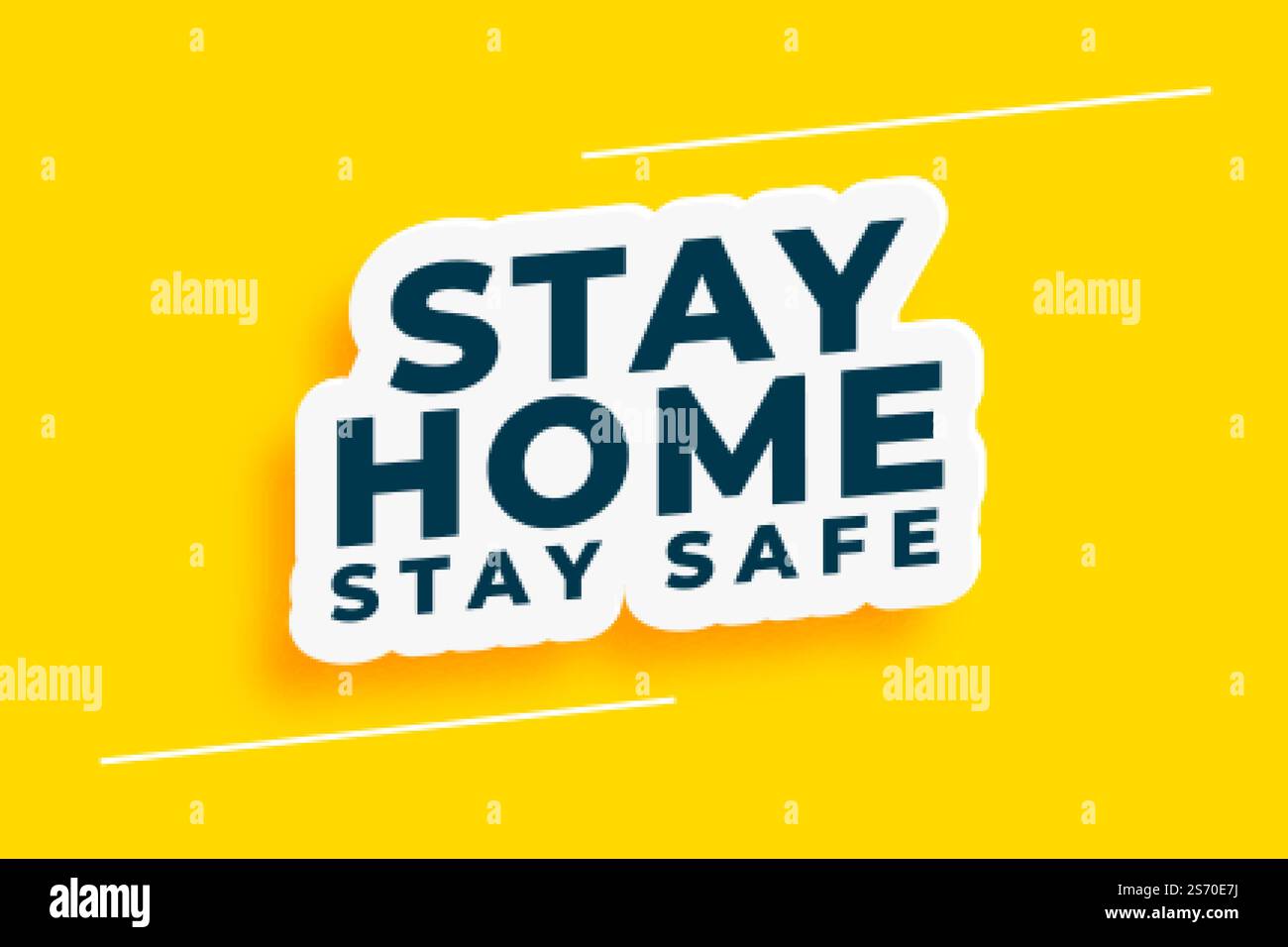 stay home and safe motivational background concept Stock Vector Image ...