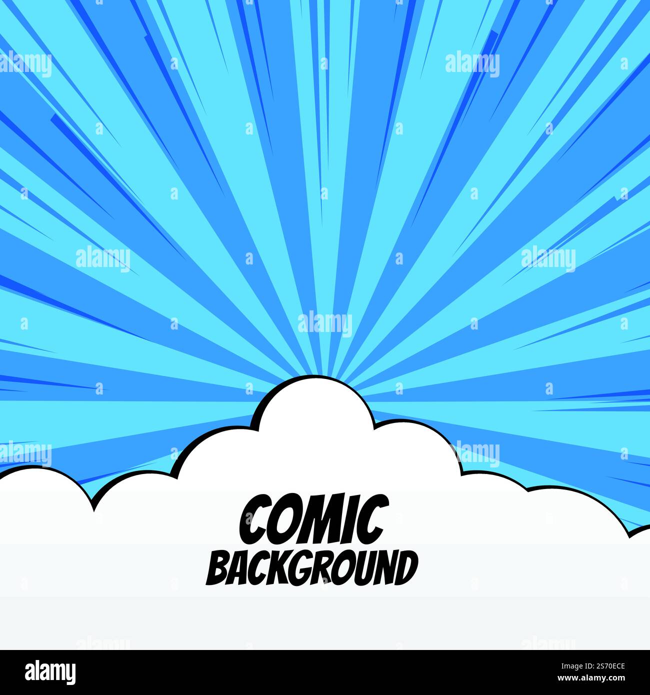 comic background with clouds and rays Stock Vector Image & Art - Alamy