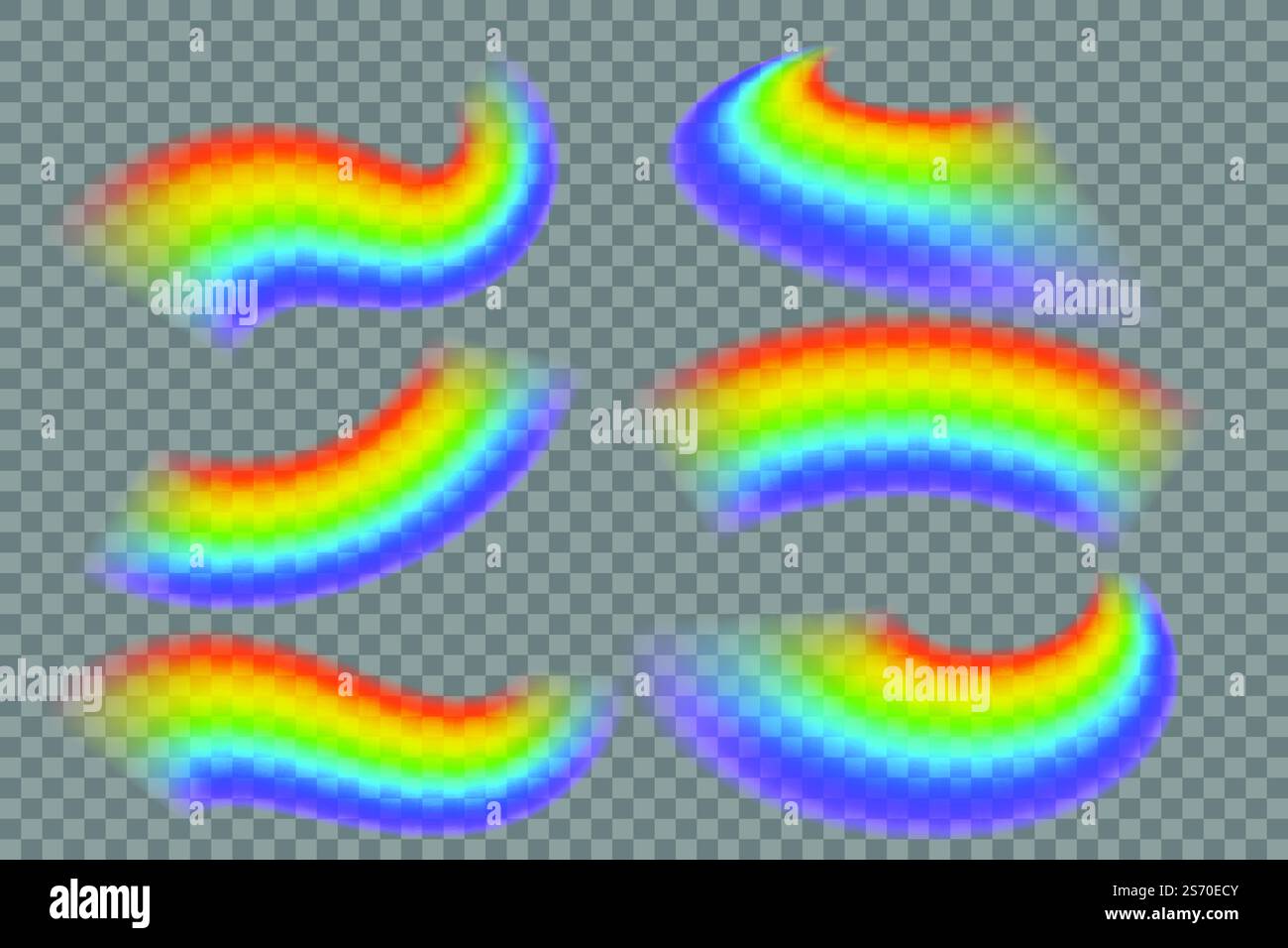 set of transparent rainbow design Stock Vector Image & Art - Alamy