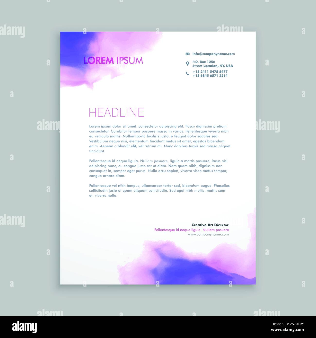 flowing ink corporate letterhead brochure Stock Vector Image & Art - Alamy