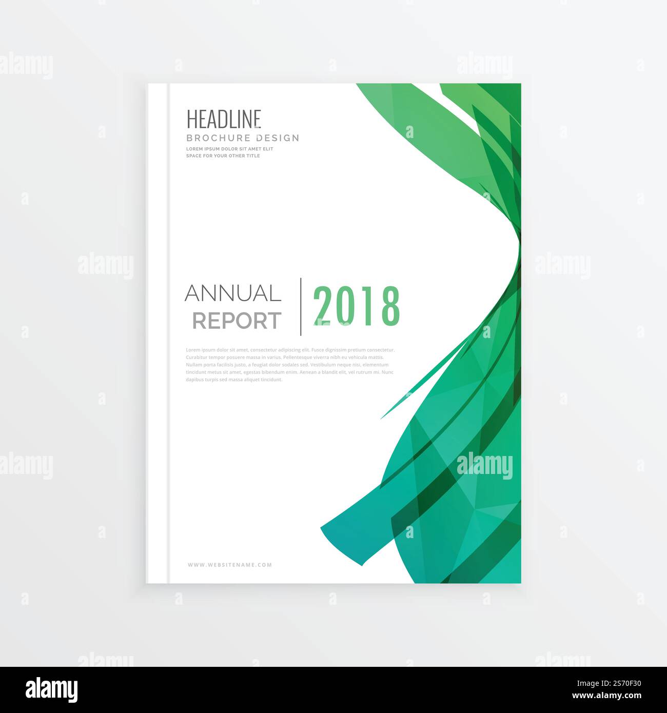 moden abstract green theme magazine cover page design, annial report ...