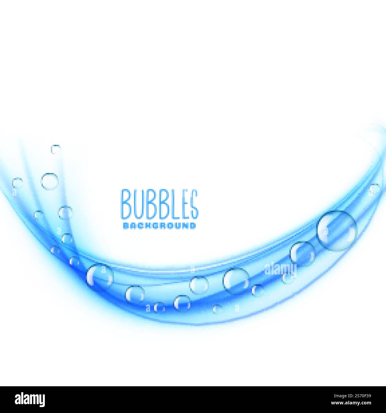 wavy blue bubbles background design Stock Vector Image & Art - Alamy
