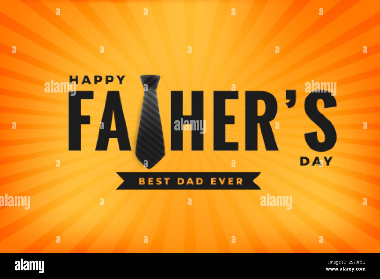 happy fathers day best dad ever yellow background Stock Vector Image ...
