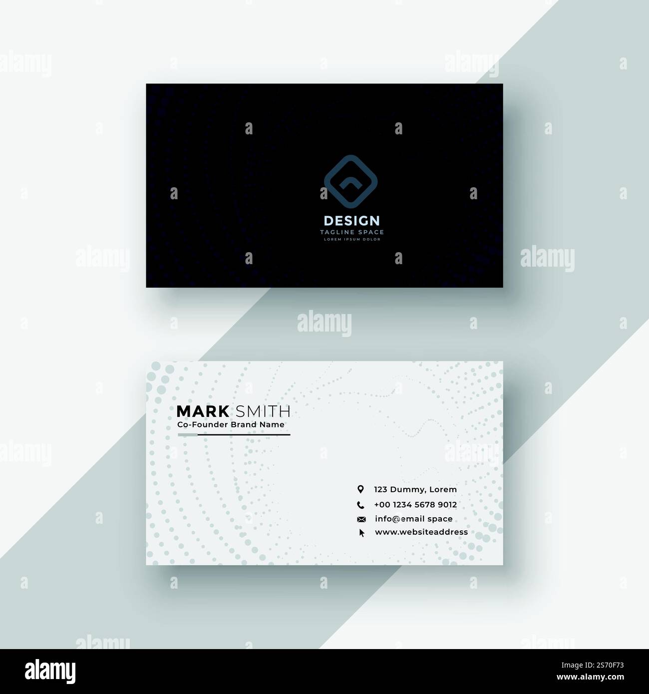 black and white halftone business card design Stock Vector Image & Art ...