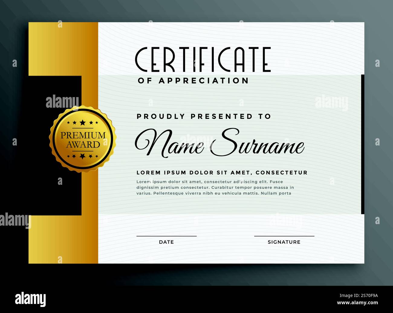 premium luxury certificate design template Stock Vector Image & Art - Alamy