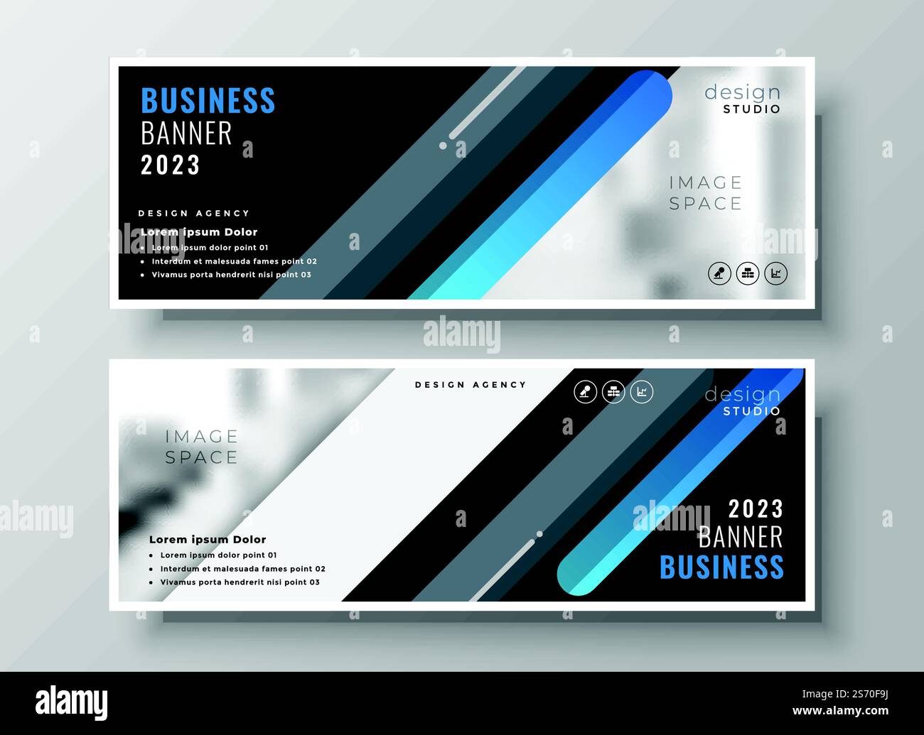 modern blue presentation banner design Stock Vector Image & Art - Alamy