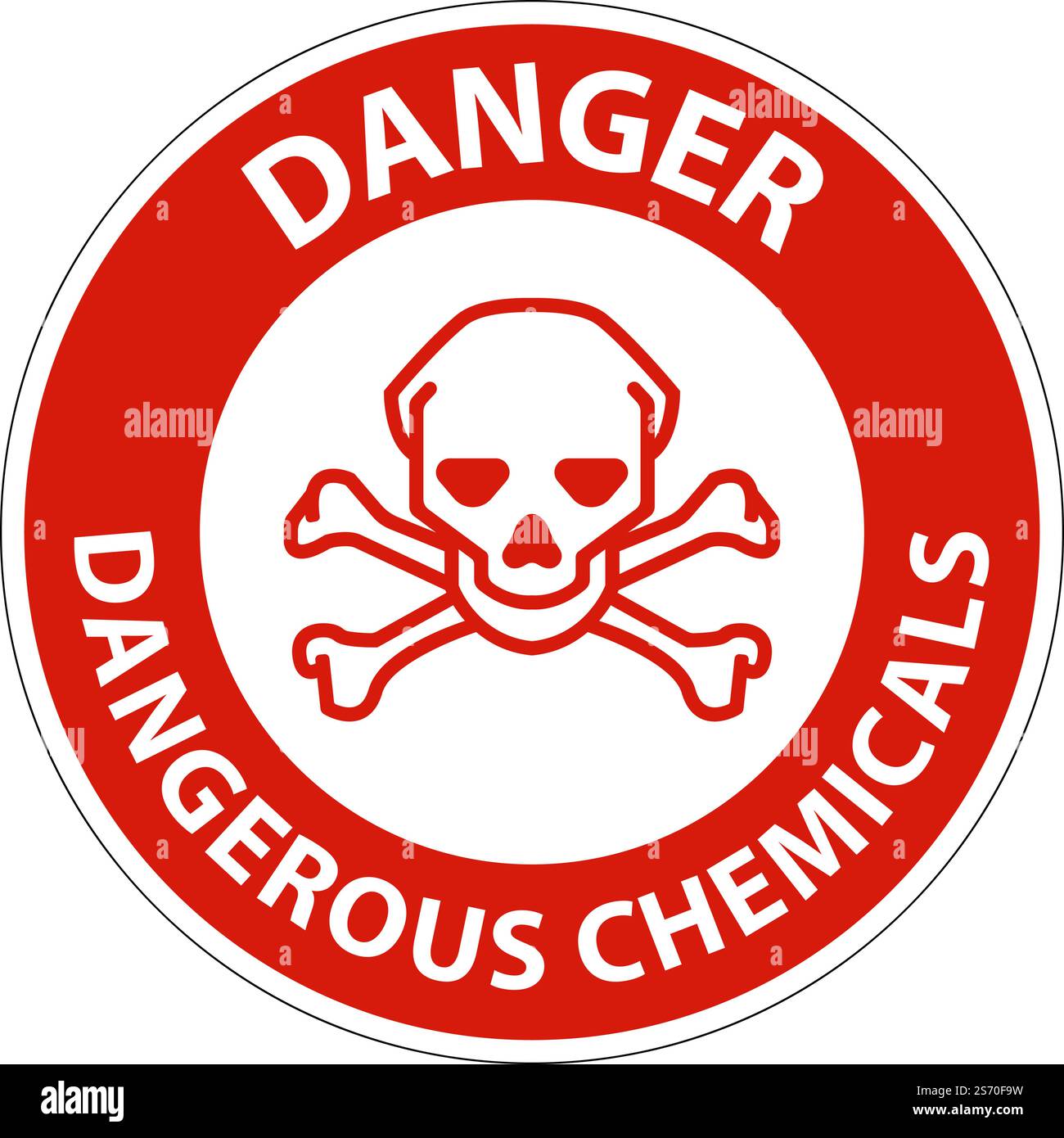 Danger Dangerous Chemicalsl Sign On White Background Stock Vector Image ...