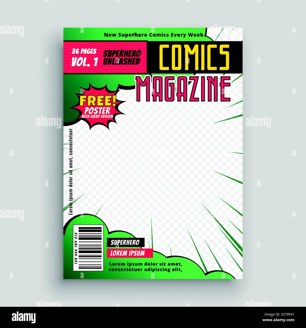 Comic book cover page Stock Vector Images - Alamy