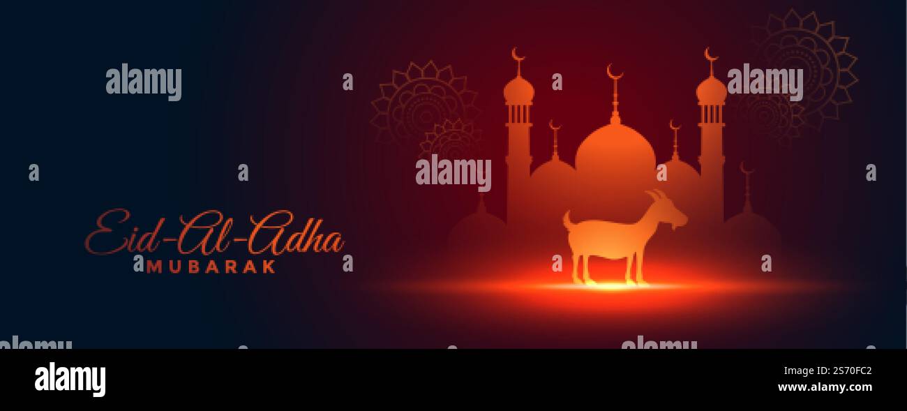beautiful bakra eid al adha festival banner design Stock Vector Image ...