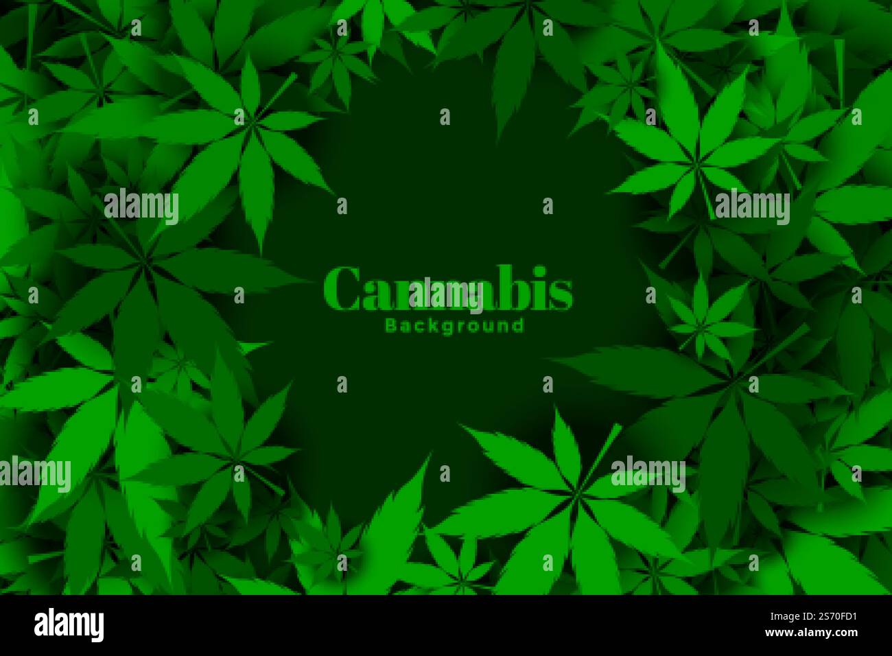 green marijuana or cannabis leaves background design Stock Vector Image ...