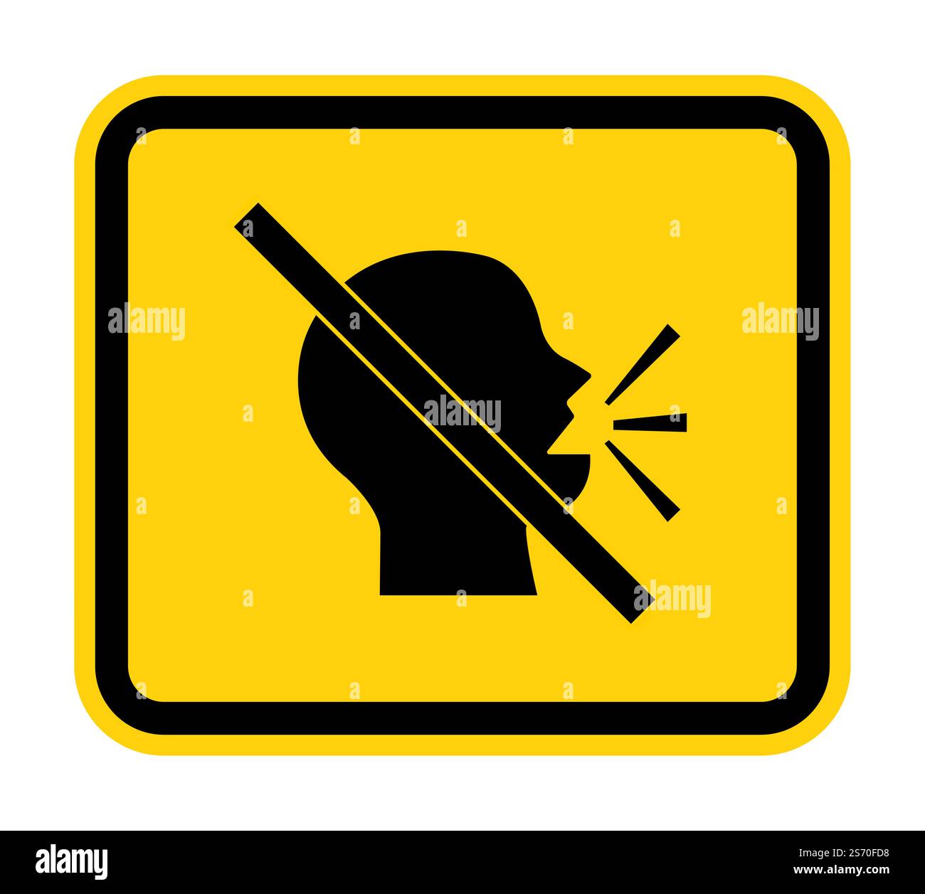 Keep Silence Symbol On White Background Stock Vector Image & Art - Alamy