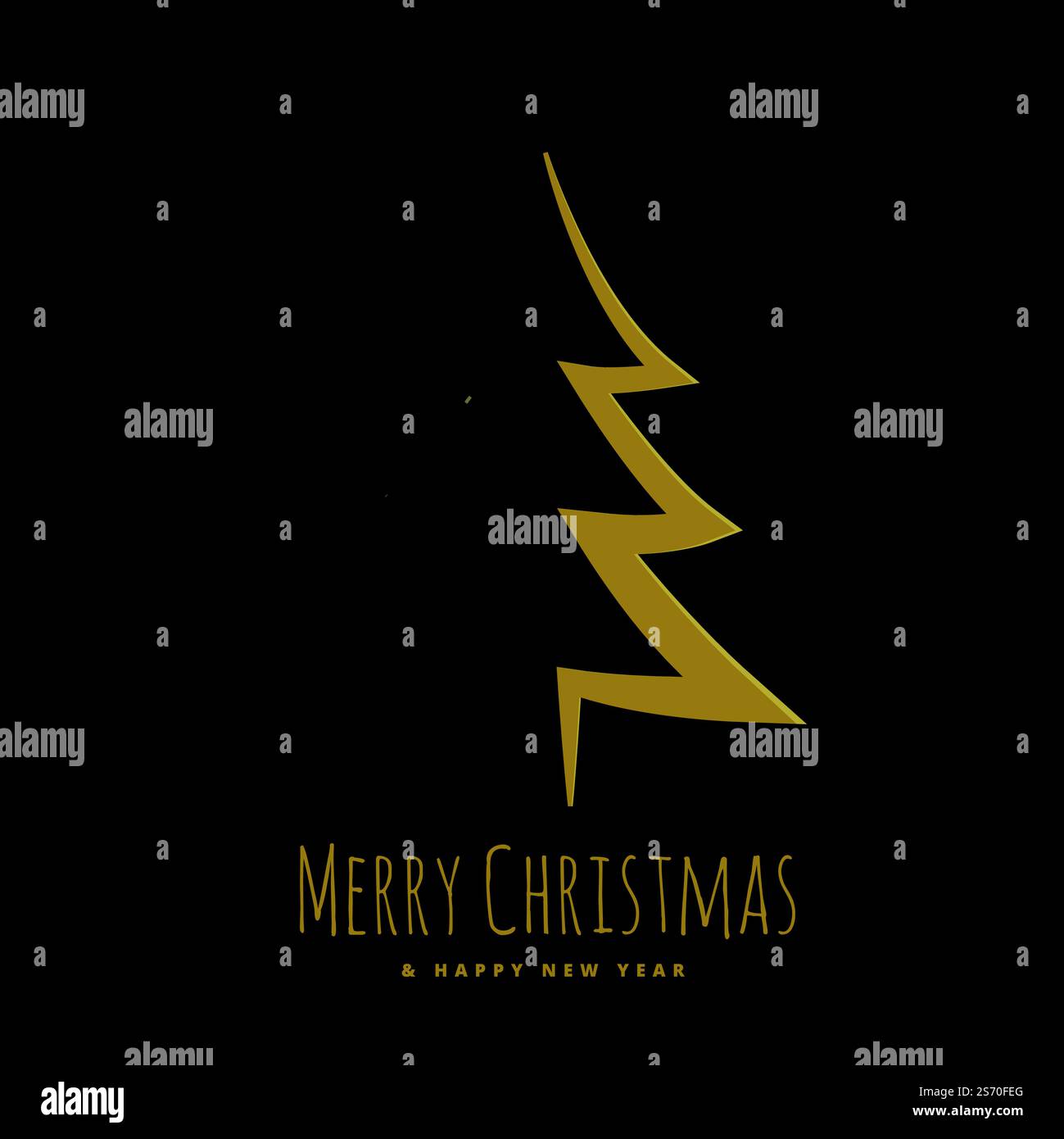 golden christmas tree design in origami style Stock Vector Image & Art ...