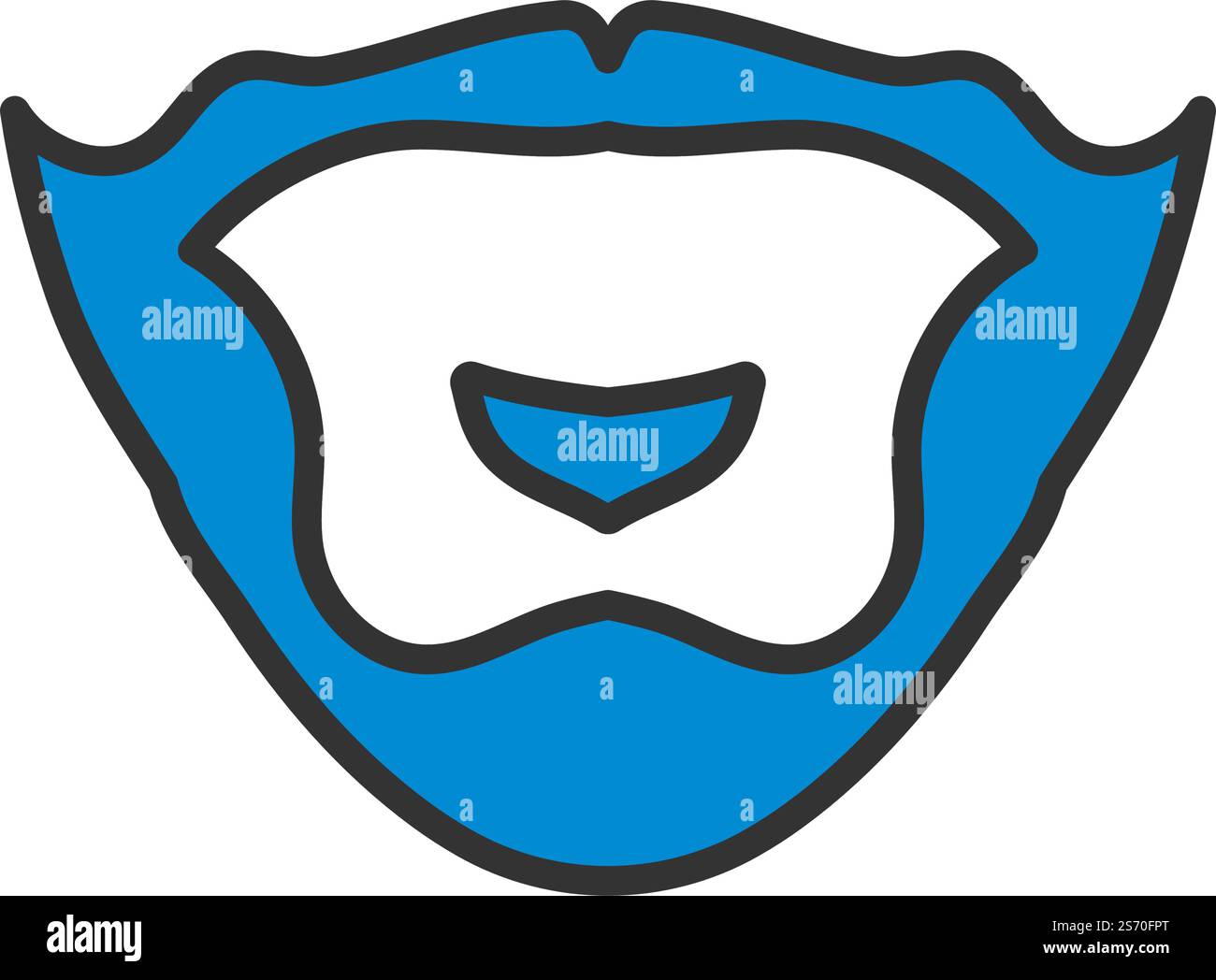 Goatee Icon. Editable Bold Outline With Color Fill Design. Vector ...