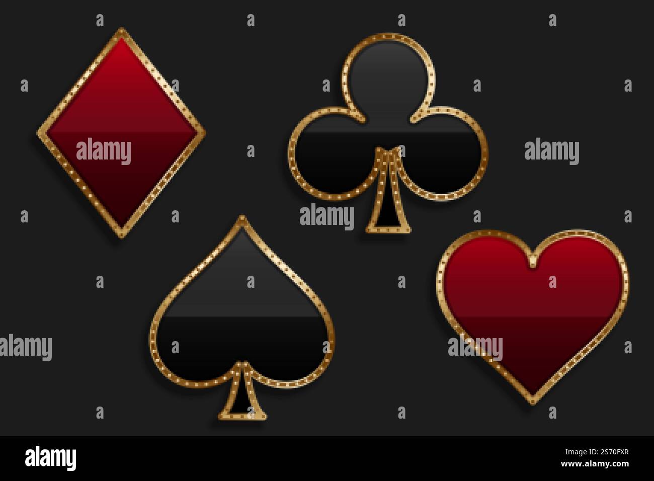 playing card suit symbol in shiny luxury style Stock Vector Image & Art ...