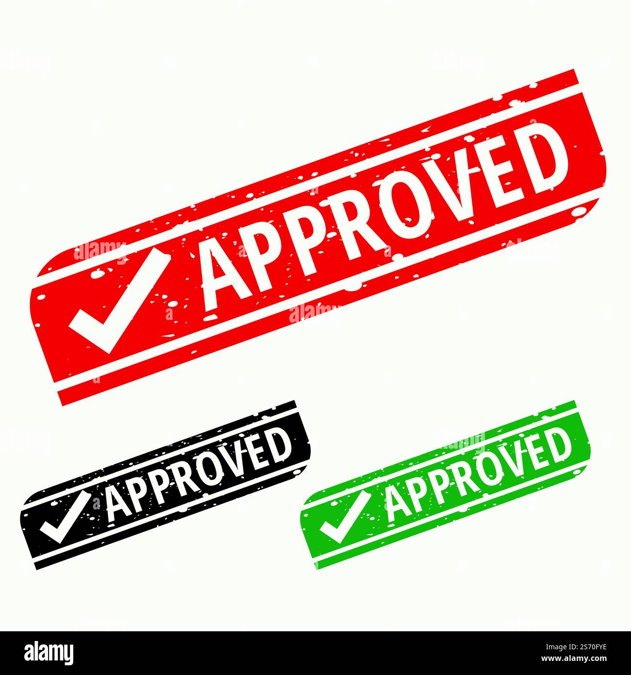 approved stamp sign in different colors Stock Vector Image & Art - Alamy