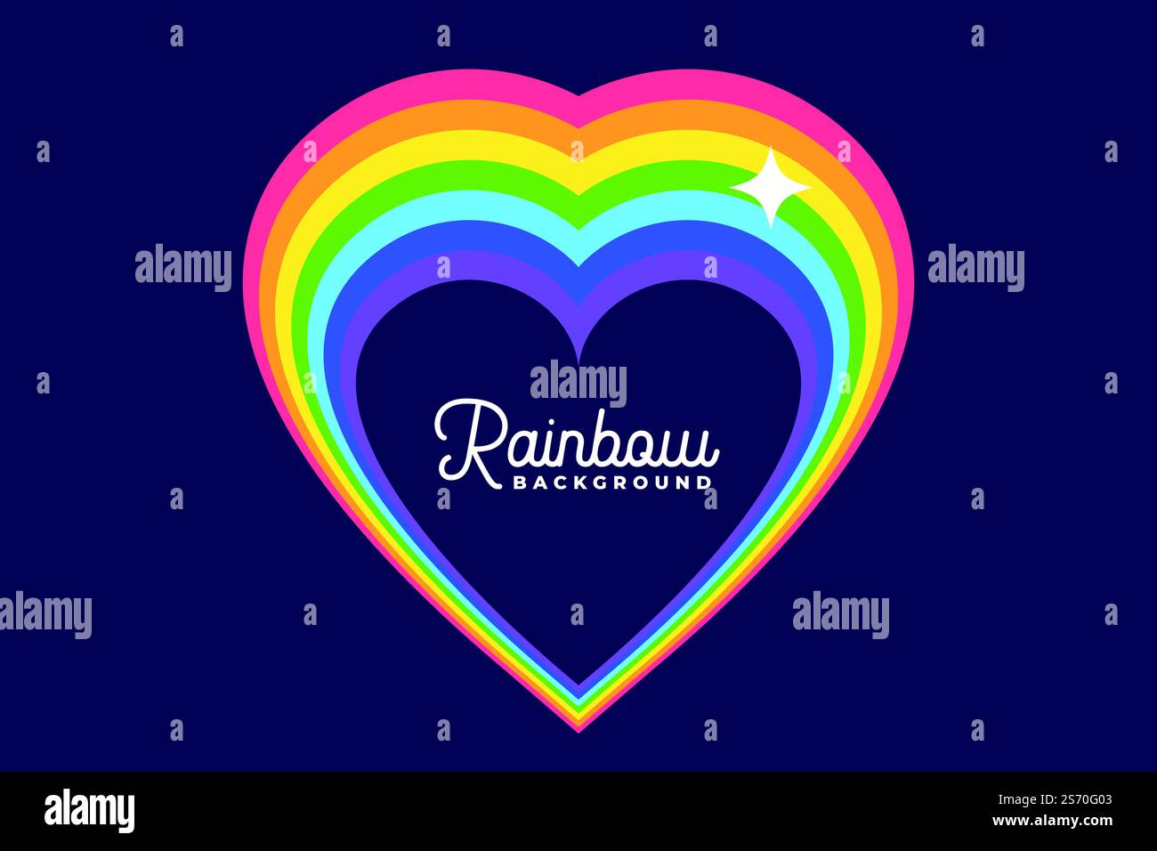 Heart love rainbow star Stock Vector Images - Alamy