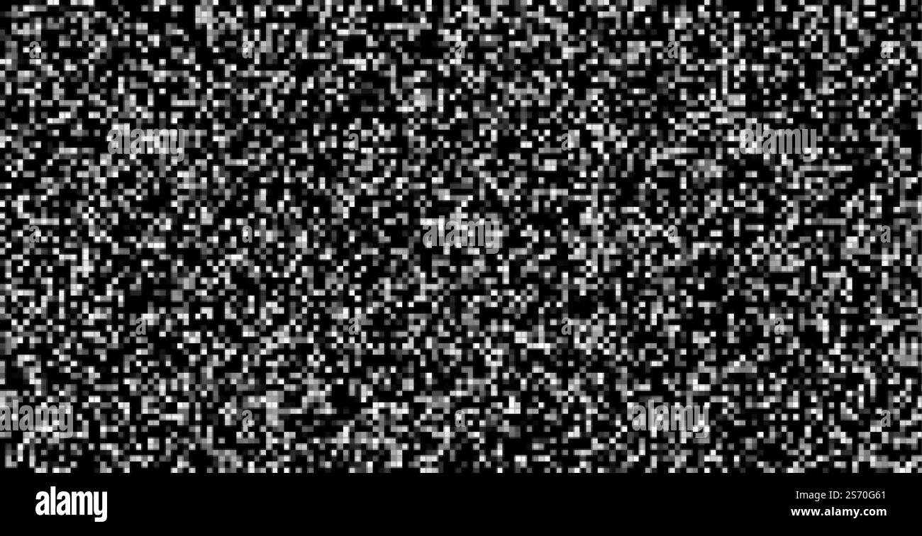 no signal broadcasting chaos pixels background design Stock Vector ...