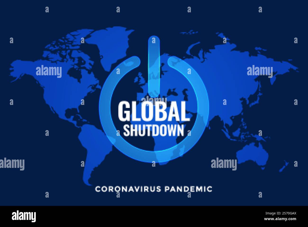 global lockdown and shutdown with world map Stock Vector Image & Art ...