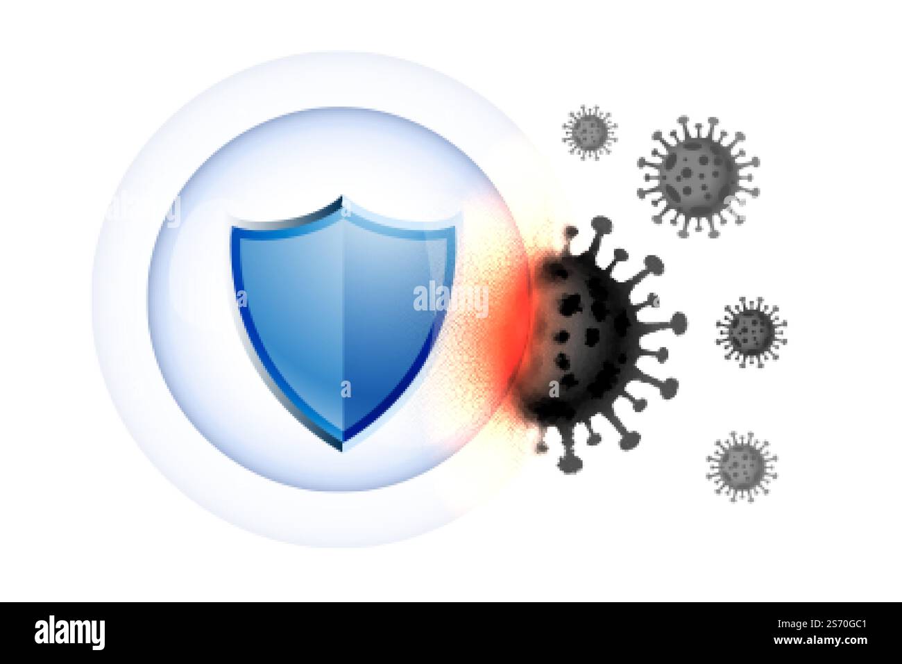 healthcare medical shield guard protecting from virus Stock Vector ...