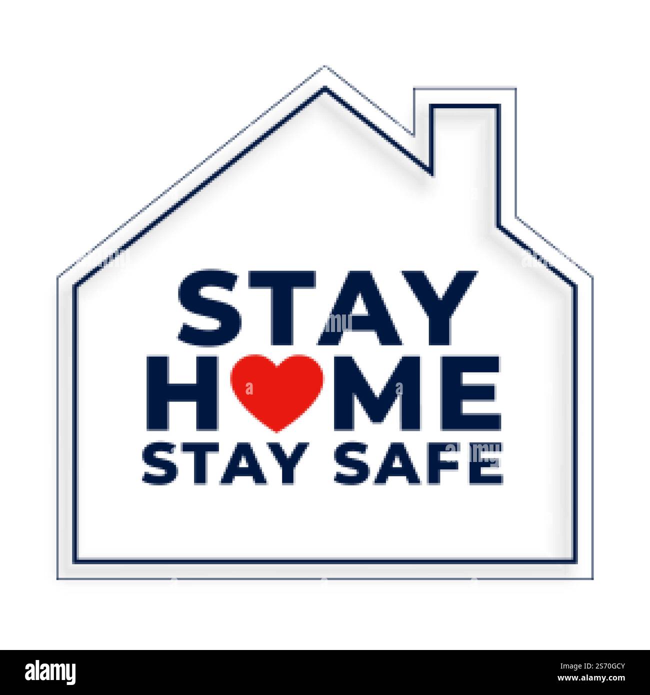 stay home and safe background with house symbol Stock Vector Image ...